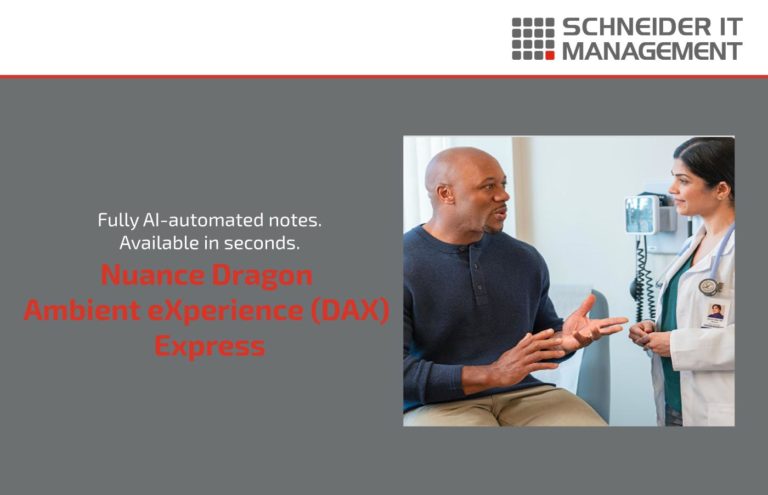 Nuance Dragon Ambient eXperience (DAX) Express available - SCHNEIDER IT ...