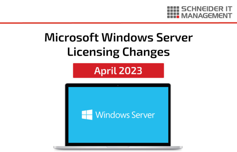 Microsoft Windows Server licensing changes [2023] - SCHNEIDER IT MANAGEMENT