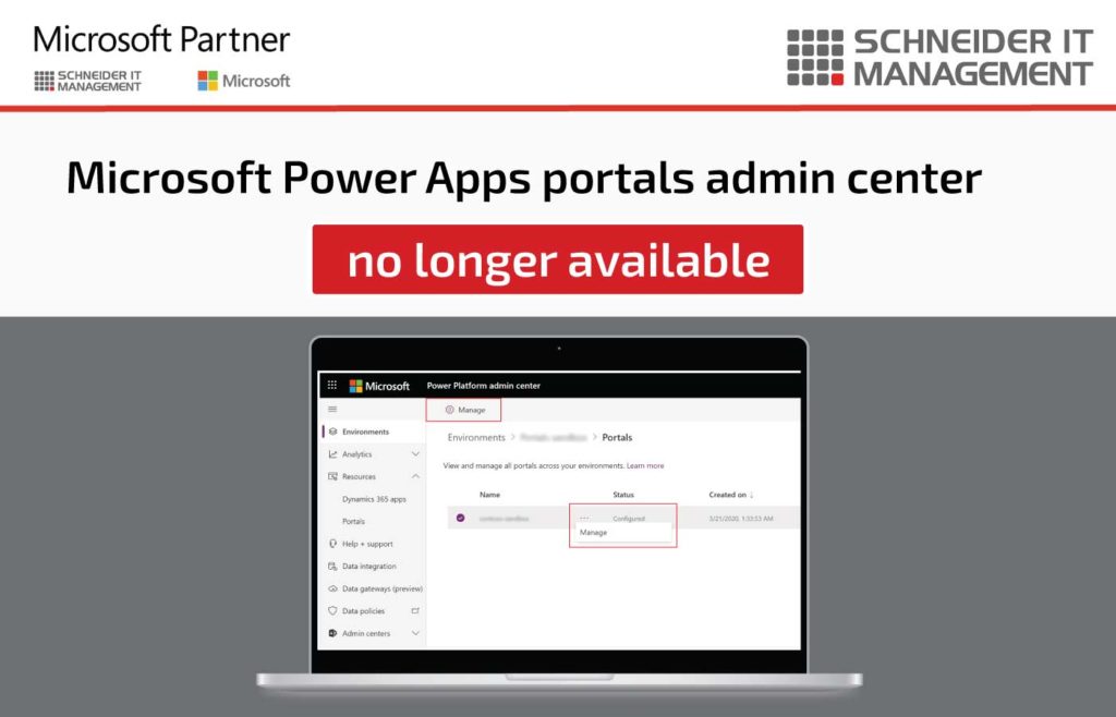Microsoft Power Apps portals admin center no longer available ...