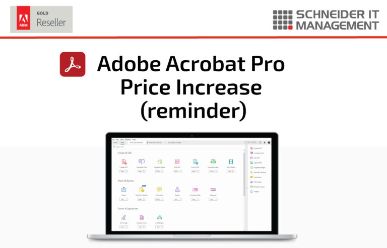 Adobe Acrobat Pro Price Increase [2023] - SCHNEIDER IT MANAGEMENT