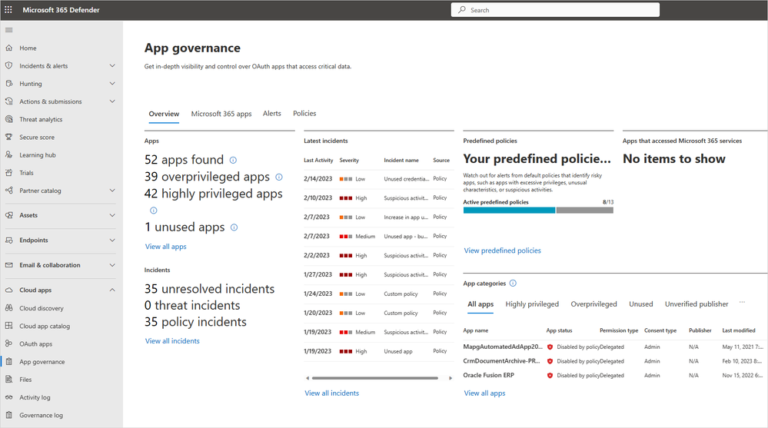 Microsoft App Governance included in Defender for Cloud Apps [2023 ...