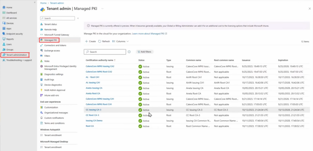 Microsoft Cloud PKI: Easy Certificate Management in the Cloud