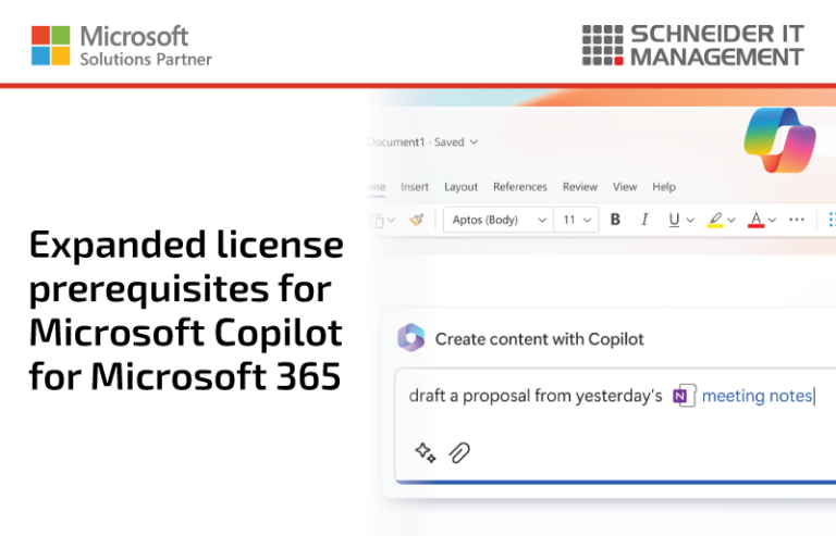Microsoft 365 Copilot: Expanded license prerequisites - SCHNEIDER IT ... Microsoft 365 Copilot: Expanded license prerequisites - SCHNEIDER IT ...