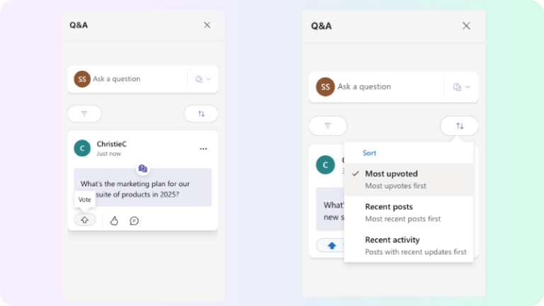 Microsoft Teams Q&A Voting and Archiving features - SCHNEIDER IT MANAGEMENT