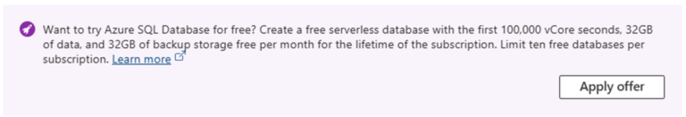 Free Azure SQL Databases and Managed Instances Offers - SCHNEIDER IT MANAGEMENT
