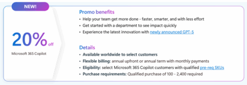 Microsoft 365 Copilot ScaleUp CSP Promotion : Economisez 20 % ...