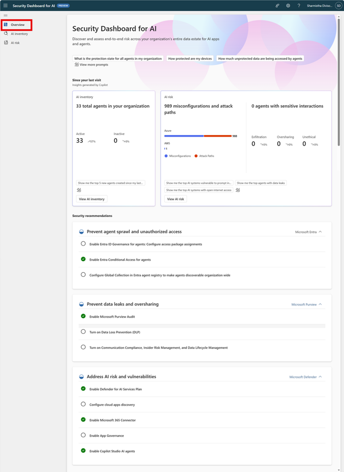 Microsoft Security Dashboard for AI: Unified AI risk view - SCHNEIDER ...