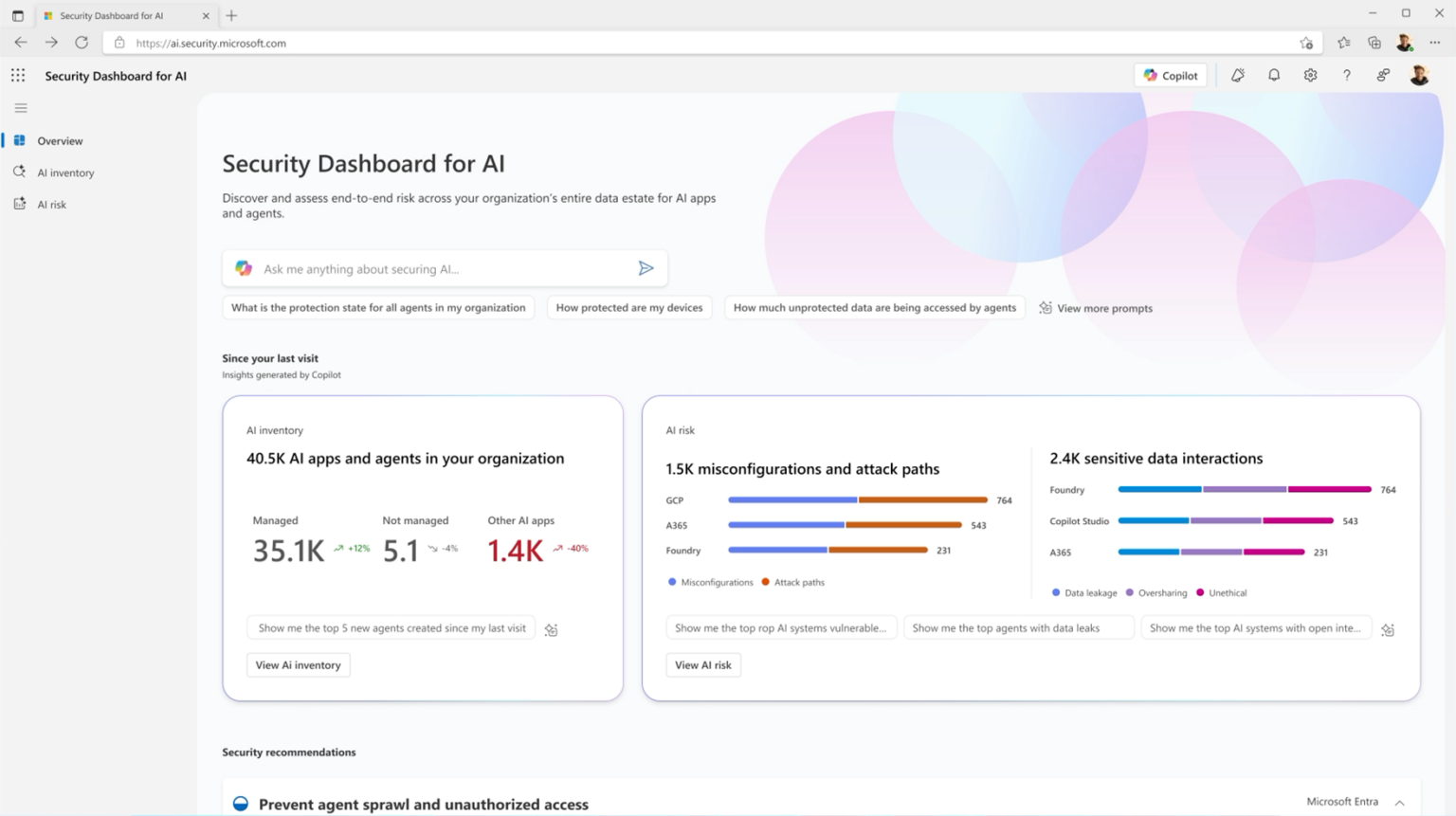 Microsoft Security Dashboard for AI: Unified AI risk view - SCHNEIDER ...