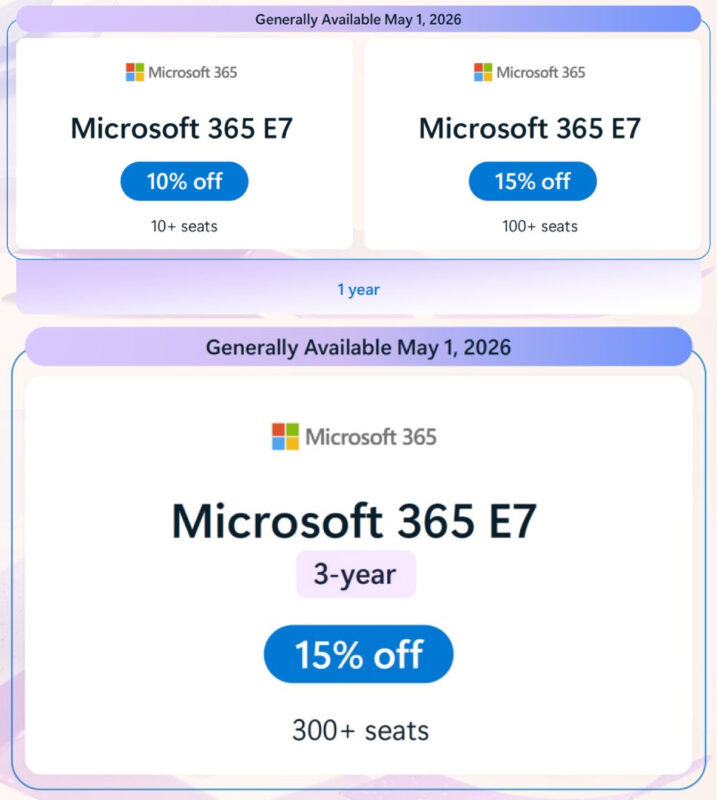 Microsoft 365 E7 Pricing, Promotions, Discounts (2026) - SCHNEIDER IT ...